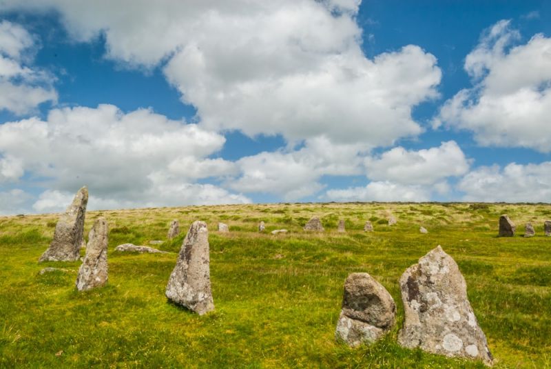 Stonecircle Dartmoor Down Tor Stone Circle Dartmoor, Devon, UK Our